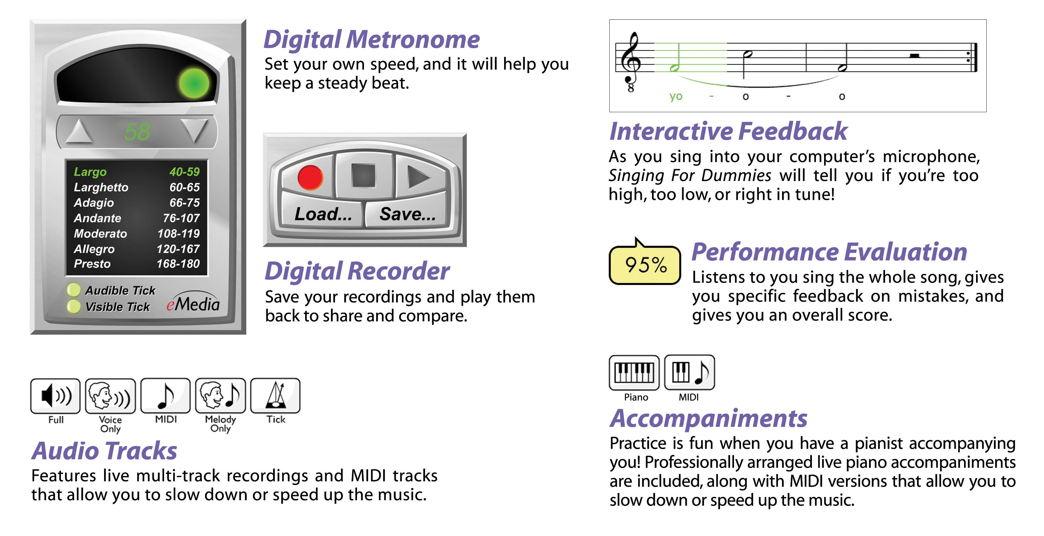 Singing For Dummies Level 2- Interactive Educational Software | PC ...