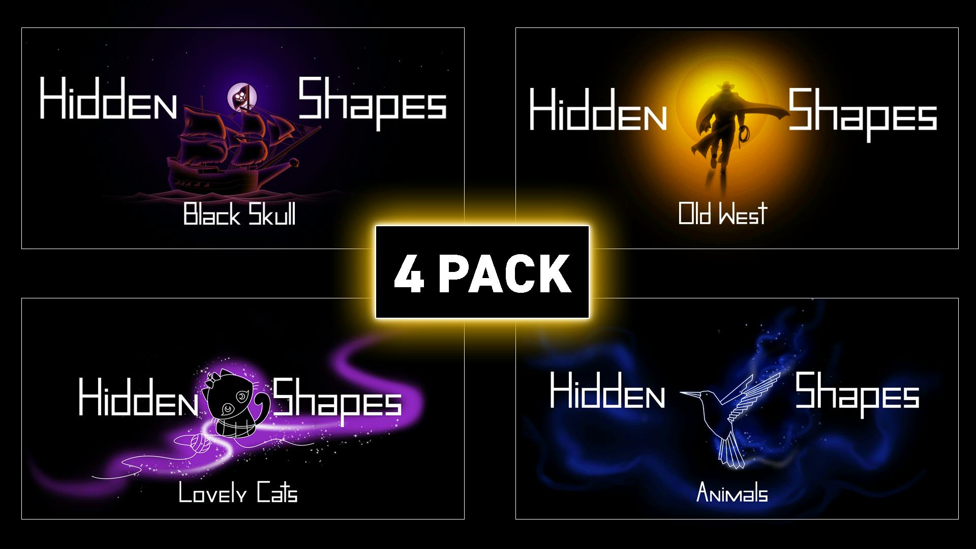 Hidden Shapes Black Skull - Jigsaw Puzzle Game | PC Steam Game | Fanatical