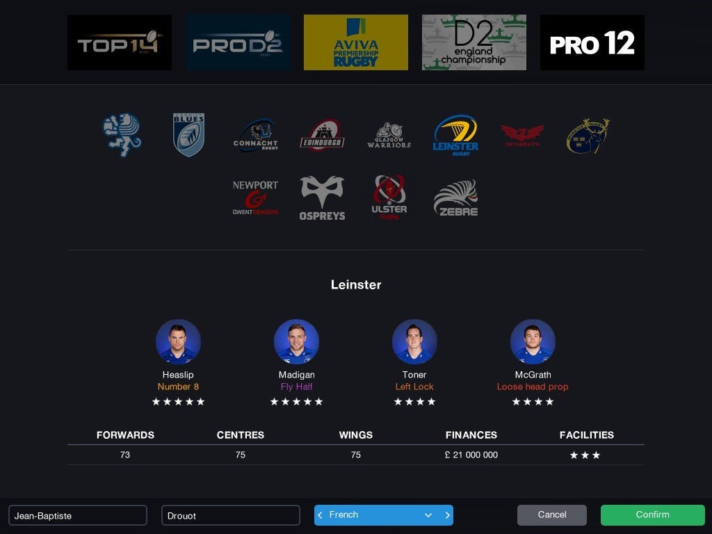 Pro Rugby Manager 2015 | PC Steam Game | Fanatical